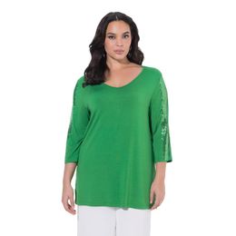 Ulla Popken Longshirt in gr&uuml;n | Gr.: 46-48