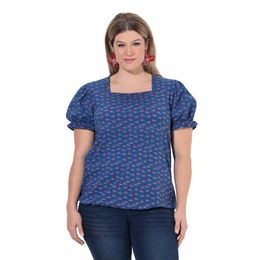 Ulla Popken Shirt in marine | Gr.: 54-56