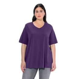 Ulla Popken Shirt in tiefes violett | Gr.: 62/64