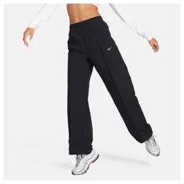 Sporthose Nike SPORTSWEAR "W NSW TREND WVN MR PANT", Damen, Gr. L, N-Gr, schwarz, wei&szlig;, Obermaterial: 100% Nylon, Hosen Sporthose, wasserabweisendes Material, verstellbare Passform