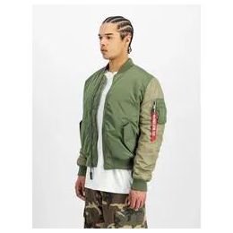 Bomberjacke Alpha Industries "MA-1 Camo BE", Herren, Gr. S, sage, gr&uuml;n, Web, Obermaterial: 100% Nylon, slim fit, Jacken Bomberjacke
