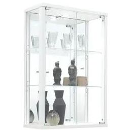 Fif M&ouml;bel Vitrine FIF M&Ouml;BEL "OPTIMA", wei&szlig;, B:56cm H:82cm T:25,2cm, Holzwerkstoff, Sicherheitsglas ESG, Schr&auml;nke, Vitrine, H&auml;ngevitrine/Glasvitrine 2x Glast&uuml;r,perfekt f&uuml;r Sammler,Sammlervitrine
