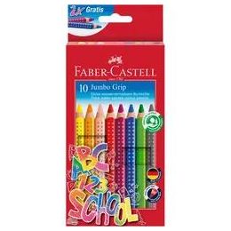 Buntstift Faber-Castell "Buntstift Jumbo Grip Promotionetui 10er", Kinder, bunt, Holz, Stifte