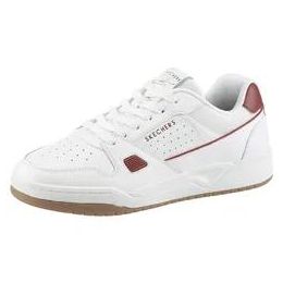 Sneaker Skechers "Harry Kane - Off Pitch Collection: Koopa - Harry Kane Court", Herren, Gr. 42, rot (wei&szlig;, weinrot), Leder, Schuhe Sneaker, Retro Sneaker signiert vom weltbekannten Fu&szlig;ballstar Harry Kane