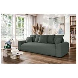 Big-Sofa Home Affaire "LAKESIDE klein 3-Sitzer Schlafsofa mit Bettkasten, Breite 238 cm", dunkelgr&uuml;n, B:238cm H:85cm T:98cm, 100% Polyester, Sofas, Big-Sofa, Liegefl&auml;che 149x195 cm, hoher Sitzkomfort, Ma&szlig;e B/T/H: 238/98/85cm