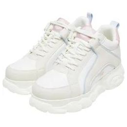 Trainingsschuh Buffalo "Buffalo CLD CORIN", Damen, Gr. 39, wei&szlig;, pink, blau, Polyurethan, Schuhe