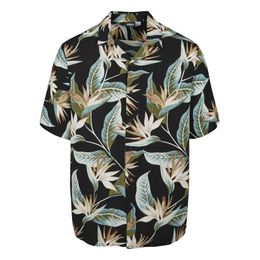 Urban Classics Short Sleeve Shirt in black/blossom | Gr.: XXL