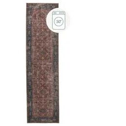 Teppich FLAIR RUGS "Cyra", rot, B:60cm H:4mm L:230cm, Polyester, Teppiche, Teppich, traditioneller Teppich, kurzflor, waschbar, Wohnzimmer, Schlafzimmer