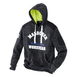 Uncle Sam Strickfleecehoodie in schwarz/royal/limette | Gr.: M