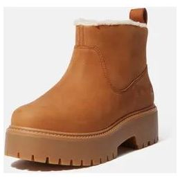 Chelseaboots Timberland "STONE STREETMID WARM LINED BOOT", Damen, Gr. 39, rust nubuck, Leder, Schuhe Chelseaboots, Winterstiefel, Winterschuhe, Stiefelette, gef&uuml;ttert