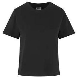 T-Shirt Urban Classics "Urban Classics Ladies Organic Boxy Tee", Damen, Gr. M, schwarz, 100% Baumwolle, unifarben, normal, Rundhals, Shirts T-Shirt