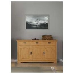 Kommode OTTO HOME "Konrad", natur, B:156cm H:82cm T:39cm, Massivholz, Sideboards, Kommode, aus massiver Kiefer, Breite 156 cm, mit Schubladen, FSC