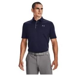 Poloshirt Under Armour "TECH POLO", Herren, Gr. L, grau (midnight navy, graphite, graphite), Obermaterial: 100% Polyester, normal, Shirts, gerader Rumpfabschluss, normale Schnittform, f&uuml;r Sportmode