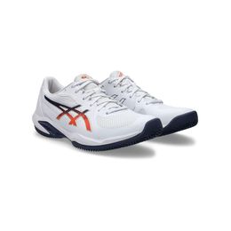 asics Tennisschuh SOLUTION SWIFT FF 2 CLAY in white/nova orange | Gr.: 11.5