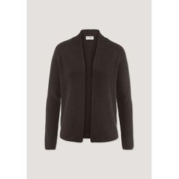 hessnatur Strick Jacke Regular aus reiner Bio-Baumwolle in kakao braun | Gr.: XS