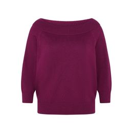 Zero Strickpullover mit Carmenausschnitt in Magenta Purple | Gr.: 38