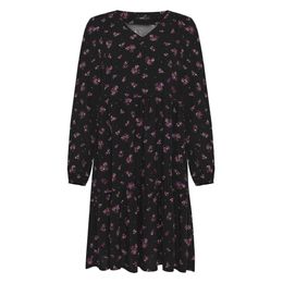 Zero Blusenkleid mit Blumen in Black/Pink | Gr.: 40