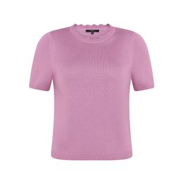 Zero Kurzarmpullover mit Wellensaum in Smoky Grape | Gr.: 44