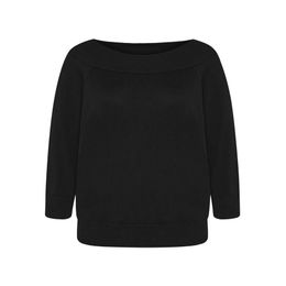 Zero Strickpullover mit Carmenausschnitt in Black Beauty | Gr.: 34