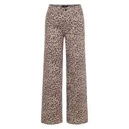Zero Leo-Hose mit weitem Bein in Beige/Brown | Gr.: 40