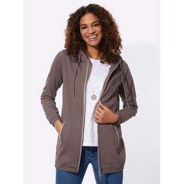 WITT WEIDEN Sweatjacke in dunkeltaupe | Gr.: 46