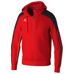 Erima Herren Trainingsjacke Mit Kapuze in rot/schwarz | Gr.: M