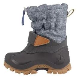 Snowboots Lurchi "Finn", M&auml;dchen, Gr. 25, blau (grau, jeansblau), Synthetik, Textil, Schuhe Snowboots, Winterboots mit Schurwolle, Gr&ouml;&szlig;enschablone zum Download