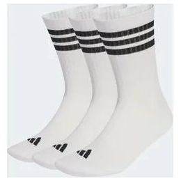 Sportsocken Adidas SPORTSWEAR "3S ESS C CRW 3P", Damen, Gr. XXL (49/51), wei&szlig;, schwarz, schwarz, Obermaterial: 59% Baumwolle, 37% Polyester, 3% Elasthan, 1% Polyamid, Socken Sportsocken