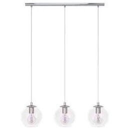 Eglo H&auml;ngeleuchte "ARISCANI 2 Pendellampe - Stahl - E27 - 3X60W - IP20", chrom, 3, H: 110cm, 1 Stk., Leuchten, H&auml;ngelampe, Deckenlampe, Wohnzimmer, Esszimmer, L76,5 x B16,5 x H110cm, H&auml;ngeleuchte