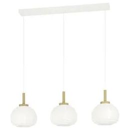 Eglo H&auml;ngeleuchte "SUMMERHILL Pendellampe - Stahl, Holz - E27 - 3X40W - IP20", wei&szlig;, braun, 3, H: 110cm, 1 Stk., Leuchten, H&auml;ngelampe, Deckenlampe, Wohnzimmer, Esszimmer, L92,5 x B22,5 x H110cm, H&auml;ngeleuchte