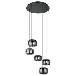 Eglo H&auml;ngeleuchte "HORTUNAS Pendellampe - Stahl - LED - 5X5,8W - IP20", schwarz, 5, &Oslash; 50cm H: 150cm, 1 Stk., Leuchten, H&auml;ngelampe, Deckenlampe, Wohnzimmer, Esszimmer, H150 x &Oslash;50 cm, H&auml;ngeleuchte
