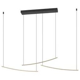 Eglo H&auml;ngeleuchte "VILLEGGI Pendellampe - Alu, Stahl - LED - 22W - IP20", messing, matt, 1, H: 120cm, 1 Stk., Leuchten, H&auml;ngelampe, Deckenlampe, Wohnzimmer, Esszimmer, L122 x B10 x H120 cm, H&auml;ngeleuchte