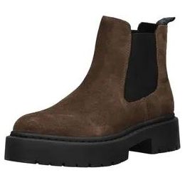 Stiefelette Steve Madden "Steve Madden Stiefelette Veloursleder/Textil", Damen, Gr. 37, dunkelbraun, Textil, Veloursleder, Schuhe Stiefelette
