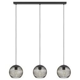 Eglo H&auml;ngeleuchte "ALMANZORA Pendellampe - Stahl - E27 - 3X60W - IP20", schwarz, kupfer, 3, H: 110cm, 1 Stk., Leuchten, H&auml;ngelampe, Deckenlampe, Wohnzimmer, Esszimmer, L90 x B20 x H110 cm, H&auml;ngeleuchte