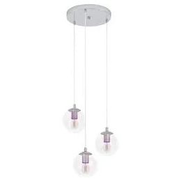 Eglo H&auml;ngeleuchte "ARISCANI 2 Pendellampe - Stahl - E27 - 3X60W - IP20", chrom, 3, &Oslash; 42,5cm H: 110cm, 1 Stk., Leuchten, H&auml;ngelampe, Deckenlampe, Wohnzimmer, Esszimmer, H110 x &Oslash;42,5 cm, H&auml;ngeleuchte