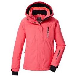Skijacke Killtec "KSW 205 GRLS SKI JCKT", M&auml;dchen, Gr. 176, orange (koralle), Obermaterial: 100% Polyester;Futter: 100% Polyester;F&uuml;llung: 100% Polyester, Jacken Skijacke, Wasserdichte, atmungsaktive Ski-Jacke mit verstellbarer Kapuze