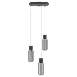 Eglo H&auml;ngeleuchte "MAIONE Pendellampe - Stahl - E27 - 3X4W - IP20", schwarz, 3, &Oslash; 30cm H: 110cm, 1 Stk., Leuchten, H&auml;ngelampe, Deckenlampe, Wohnzimmer, Esszimmer, H110 x &Oslash;30 cm, H&auml;ngeleuchte