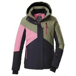 Skijacke Killtec "KSW 209 GRLS SKI JCKT", M&auml;dchen, Gr. 176, schwarz, Obermaterial: 100% Polyester;Futter: 100% Polyester;F&uuml;llung: 100% Polyester, Jacken Skijacke, M&auml;dchen-Skijacke: wasserdicht, atmungsaktiv, Colourblock-Design
