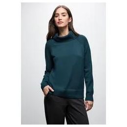 Rollkragenpullover Street One, Damen, Gr. 34, tide blau, Stoff, 30% Polyester, 29% Polyacryl, 21% Viskose, 20% Nylon, unifarben, normal normal, hoch geschlossener Ausschnitt, Strickb&uuml;ndchen, Pullover Rollkragenpullover, mit Stehkragen