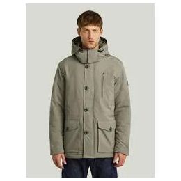 G-Star Raw Parka G-STAR "Vodan Padded Hooded Jacke", Herren, Gr. L, elephant skin, Obermaterial: 54% Elastomultiester, 46% Polyester, Jacken Parka