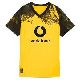 Fu&szlig;balltrikot Puma "BVB HOME JERSEY REPLICA W WITH SPONSOR", Damen, Gr. S, faster gelb, Puma schwarz, Web, Obermaterial: 100% Polyester, regular fit, Trikots Fu&szlig;balltrikot, f&uuml;r Fu&szlig;ball, sportlicher Stil, ohne Kapuze, aus Webmaterial