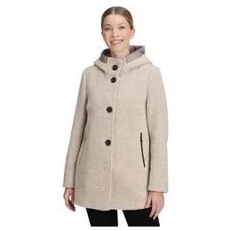 Wolljacke Gil Bret, Damen, Gr. 42, beige (light sand), Boucl&eacute;, Obermaterial: 60% Wolle, 35% Polyamid, 5% sonstige Fasern, unifarben, tailliert ca. Mitte Oberschenkel, gerader Abschluss, Jacken, mit Innenjacke