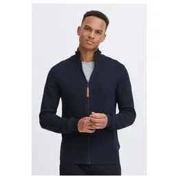 Strickjacke Blend "BHFindus", Herren, Gr. XXL, marineblaus, Feinstrick, 70% Baumwolle (Recycled), 30% Polyester (Recycled), unifarben, schmal normal, hoch geschlossener Ausschnitt, Strickjacken Strickjacke, Stilvolle Strickjacke mit Rei&szlig;verschluss