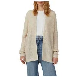 Cardigan s.Oliver, Damen, Gr. 46, light beige melange, Strick, Obermaterial: 60% Polyacryl, 22% Polyester, 10% Alpaka, 8% Polyamid, meliert, regular fit taillenbedeckt, V-Ausschnitt, Rippb&uuml;ndchen, Strickjacken, aus Alpakamix