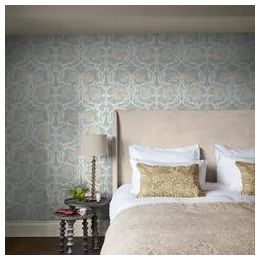 Vliestapete "Pimpernel Ocean", blau, H:10m L:10m, Vlies, WILLIAM MORRIS AT HOME, Tapeten, Design Tapeten