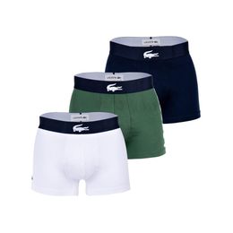 Lacoste Boxershort 3er Pack in Gr&uuml;n/Dunkelblau/Wei&szlig; | Gr.: M