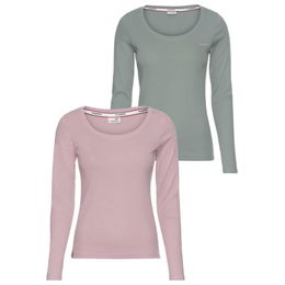 Kangaroos Langarmshirt in rosa-gr&uuml;n | Gr.: 52/54
