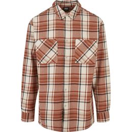 Urban Classics Long Sleeve Shirt in softseagrass/red | Gr.: S