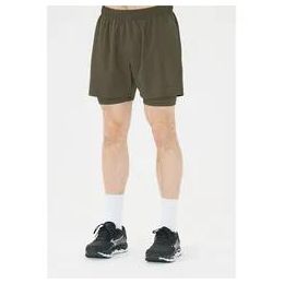 Shorts Endurance "Kros", Herren, Gr. S, US-Gr&ouml;&szlig;en, dunkelgr&uuml;n, 95% Polyester, 5% Elasthan, unifarben, kurz, Hosen Shorts, Im 2-in-1-Design mit Quick Dry und Stretch-Funktion