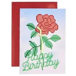 Rico Design 3D-Gru&szlig;karte La Vie en Rose, Happy Birthday, B6